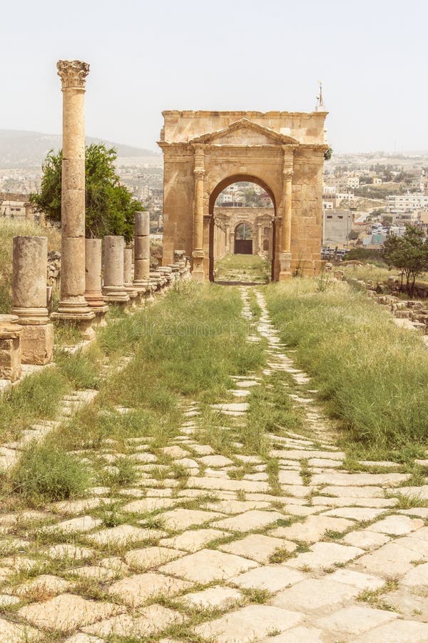 Roman City of Jerash, Jordan. Stock Photo - Image of civilization ...