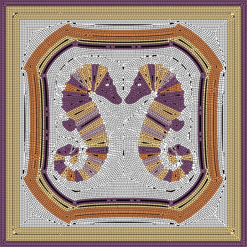 Roman Classic Mosaic - Vector Illustration Stock Vector - Illustration ...