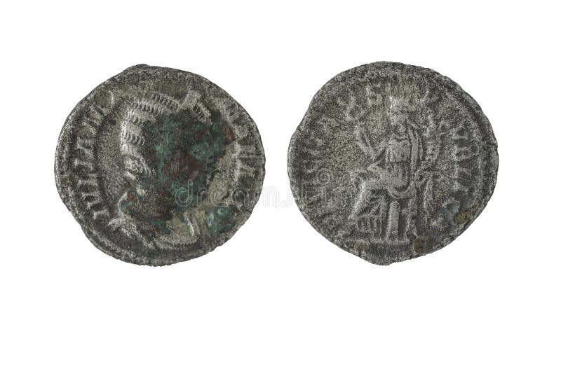 Roman Coin - Roman Denarius of Julia. Stock Image - Image of rare ...