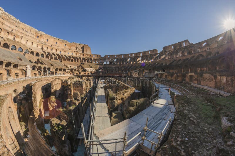 Roman Coliseum in a Sunny Day Stock Image - Image of tourist, colisseum ...