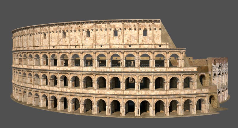 Roman Colloseum 01 stock illustration. Illustration of generated ...