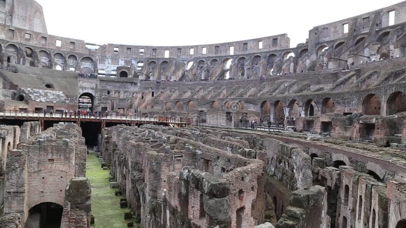 The Roman Colosseum Crowded with Tourists. Stock Footage - Video of ...
