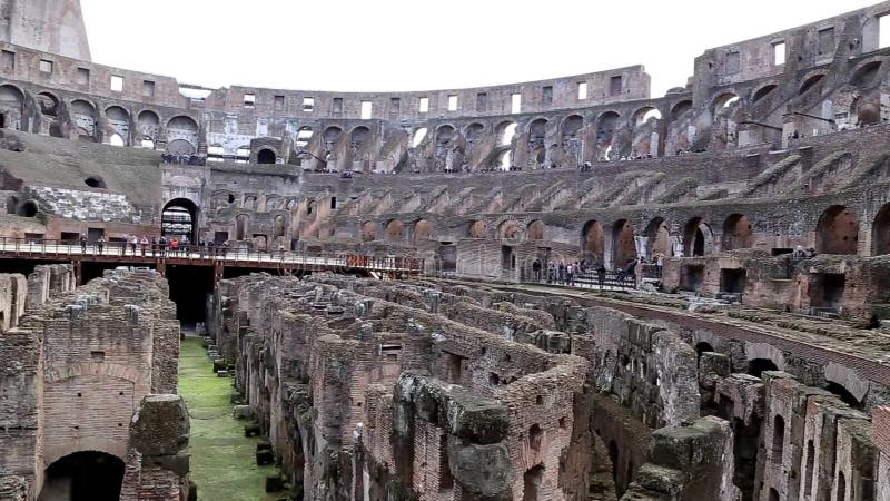 The Roman Colosseum Crowded with Tourists. Stock Footage - Video of ...