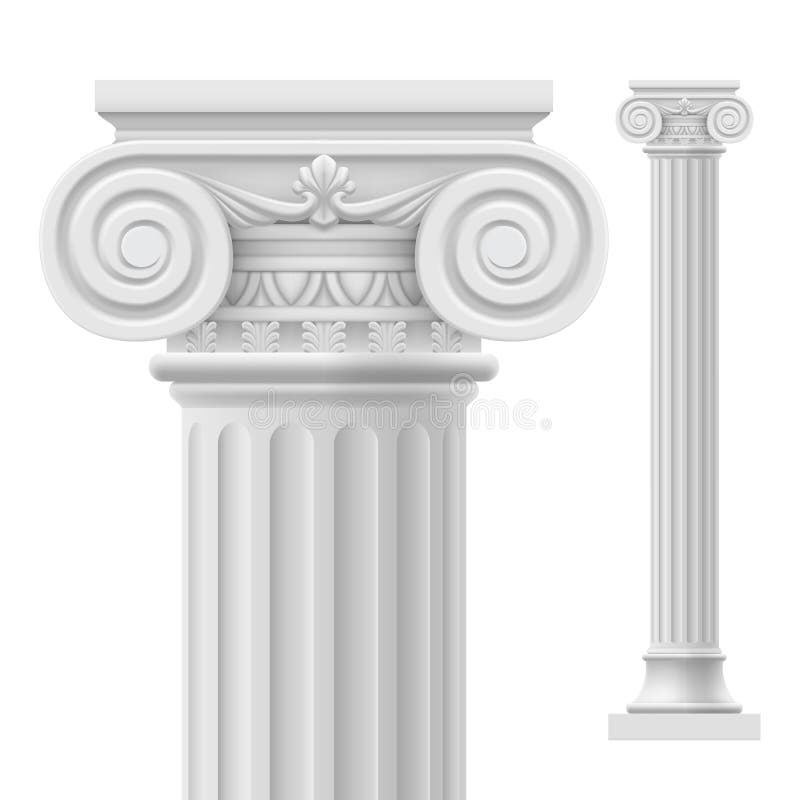 Roman Column Set, Greek Pillar, Ancient Architecture Stock Vector ...