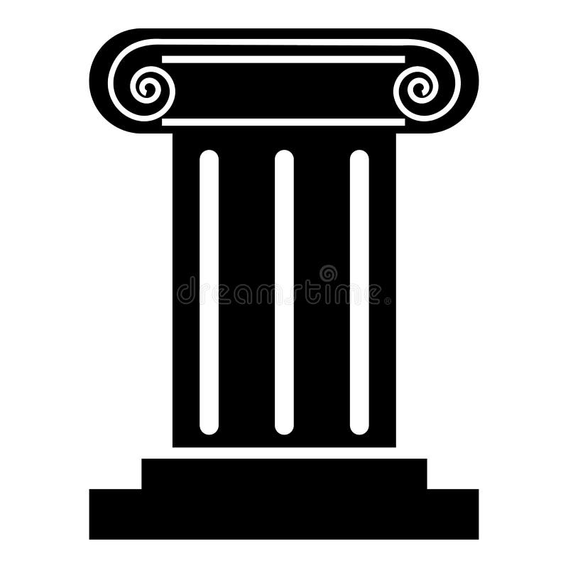 Roman Column Icon, Simple Style Stock Vector - Illustration of classic ...