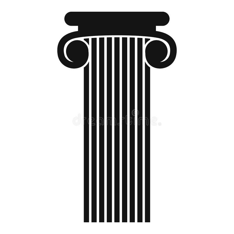 Roman Column Icon, Simple Style. Stock Illustration - Illustration of ...