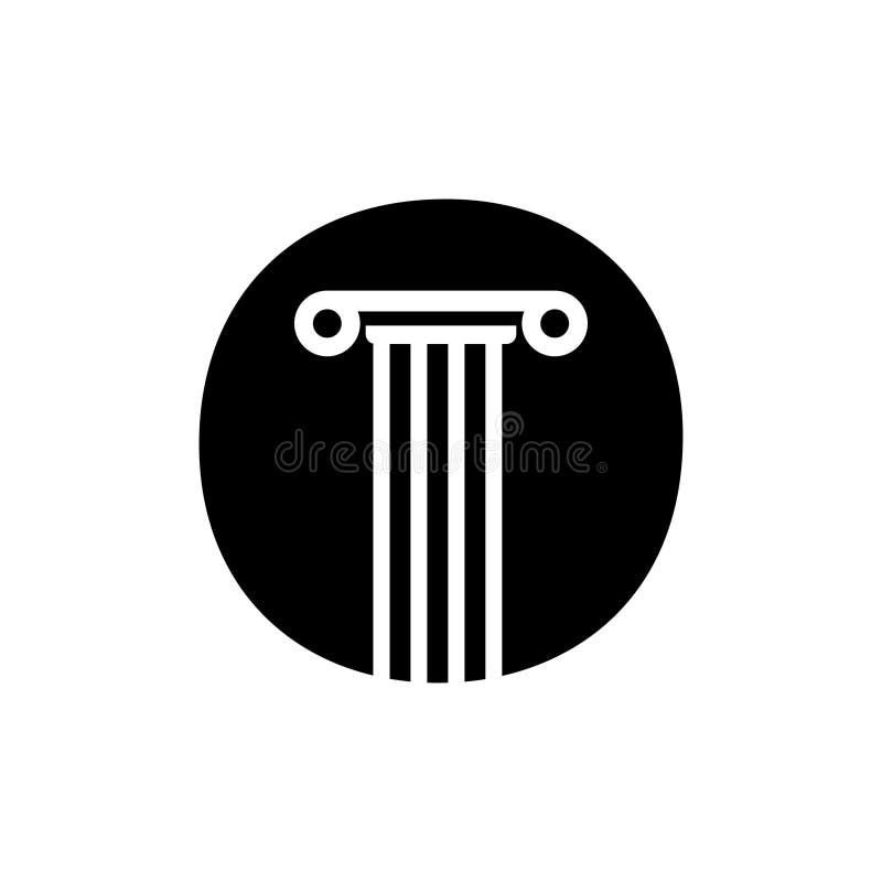 Roman column logo vector stock vector. Illustration of business - 284251356