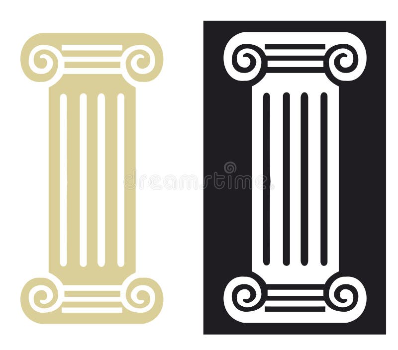 Roman column in vector stock vector. Illustration of arts - 31680000