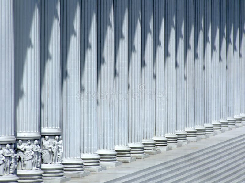 Roman columns stock image. Image of abutment, enormous - 1058307