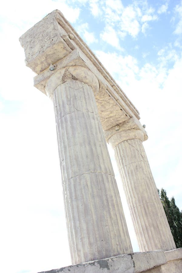 Roman columns stock image. Image of excavations, entrance - 16007535