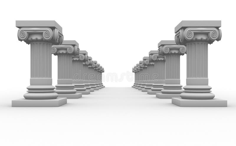 Roman columns stock illustration. Illustration of education - 23928961
