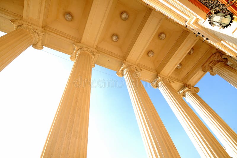 Columns and Lighting Pole 2 Stock Photo - Image of building, jacques ...