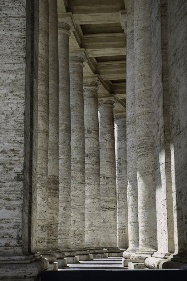 Roman Columns Architecture in Valletta, Malta Stock Photo - Image of ...