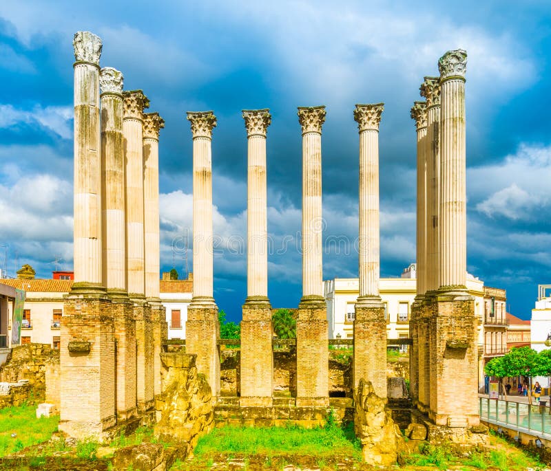 Ancient roman columns stock photo. Image of ruins, travel - 28356006
