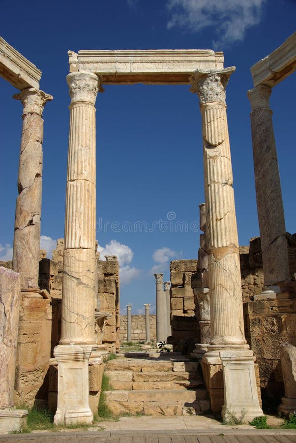 Roman theatre, Libya stock photo. Image of antiquity - 16416058
