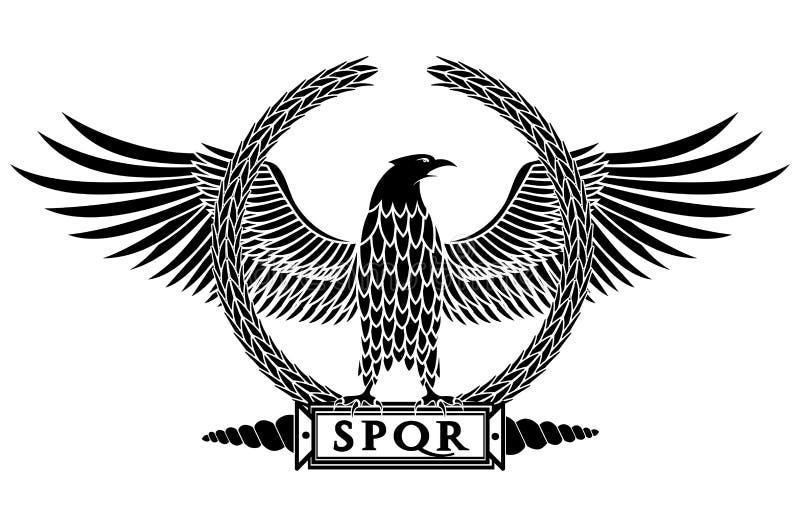 Roman Eagle Logo Vector Illustration Stock Vector - Illustration of ...