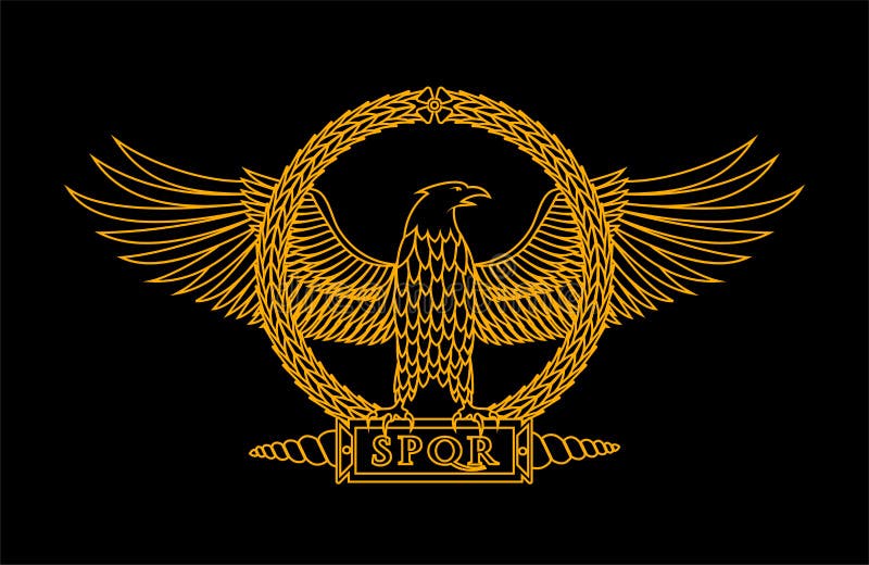 Roman Eagle Logo Vector Illustration Stock Vector - Illustration of ...