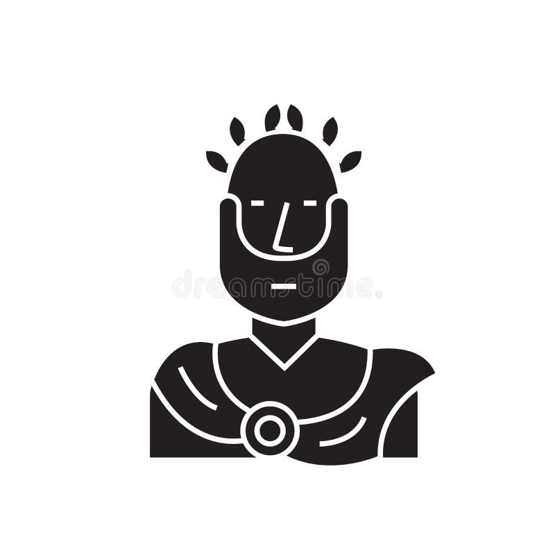 Roman Emperor Profile Vector Line Icon, Linear Concept, Outline Sign ...