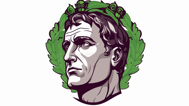 Roman Emperor Julius Caesar Head Drawing Vector Stock Vector ...