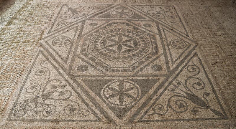 Roman floor mosaic stock photo. Image of geometric, mosaic - 51883270
