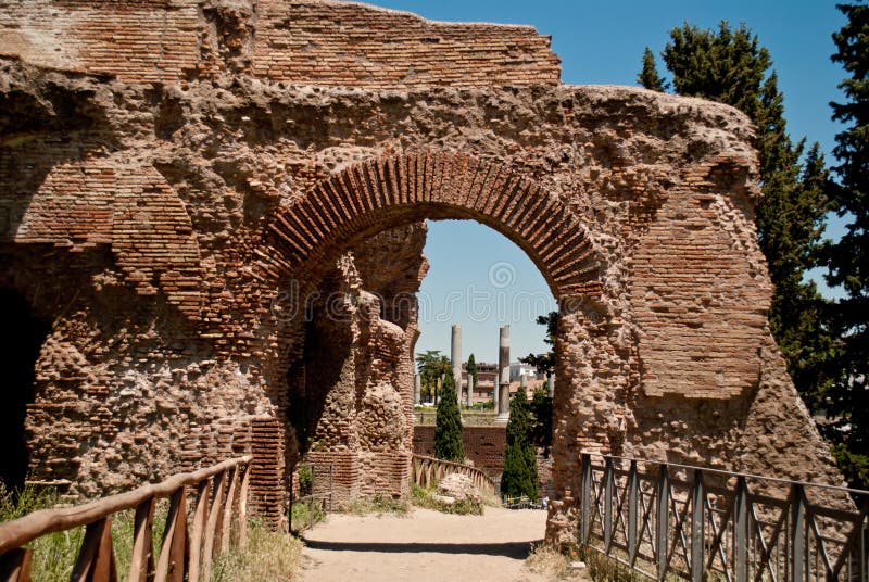 Roman Forum arc stock image. Image of outdoor, brick - 26107485