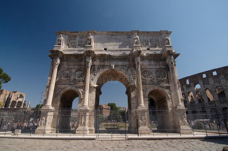 Roman Forum. Arch of Constantine Stock Image - Image of architectural ...