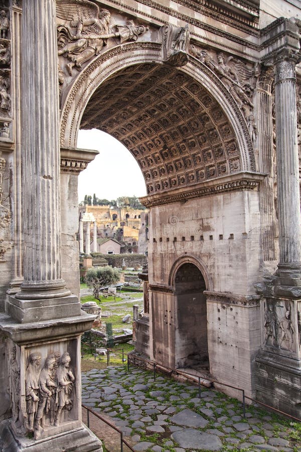 Roman forum arch stock image. Image of forum, construction - 40744683