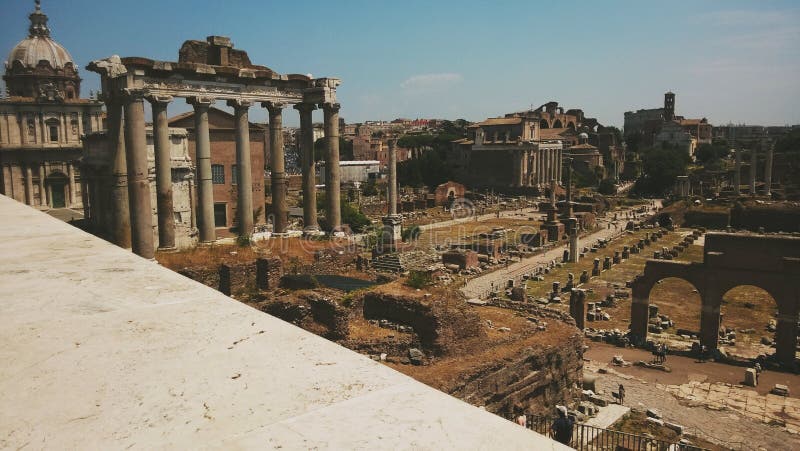 Roman Forum Buildings Still Standing Stock Image - Image of standing ...