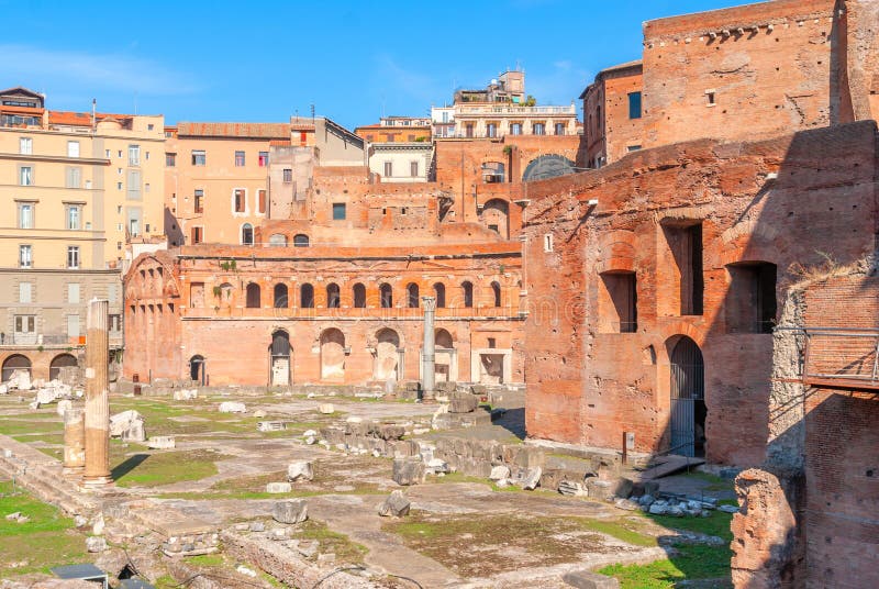 Roman Forum. Imperial Forum of Emperor Augustus Stock Image - Image of ...
