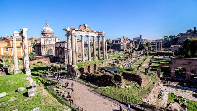 The Roman forum, Italy editorial stock image. Image of tourist - 80752239