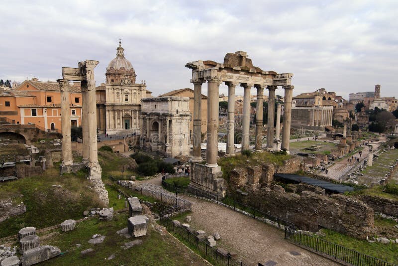 Roman Forum stock image. Image of rome, overlooking, roman - 66423143