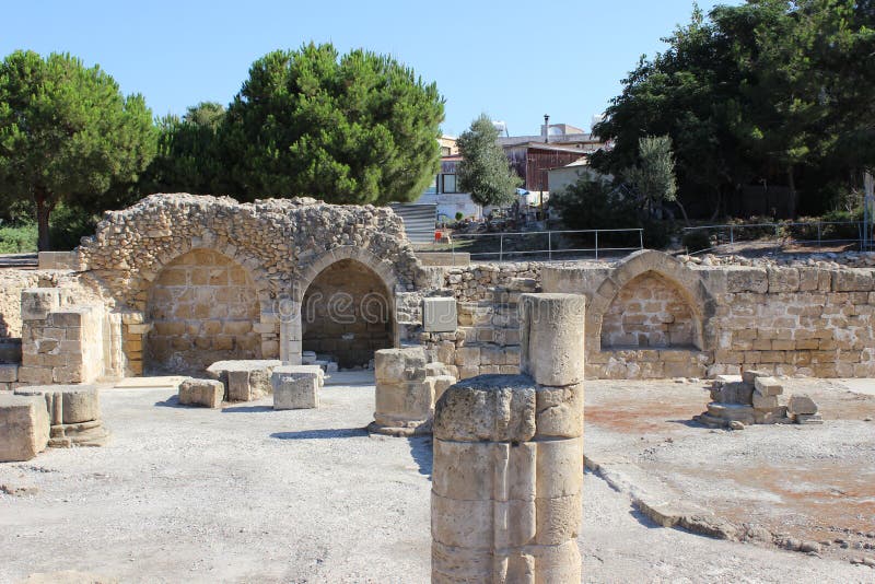 Roman Forum in Paphos, Cyprus Stock Image - Image of ruins, paphos ...