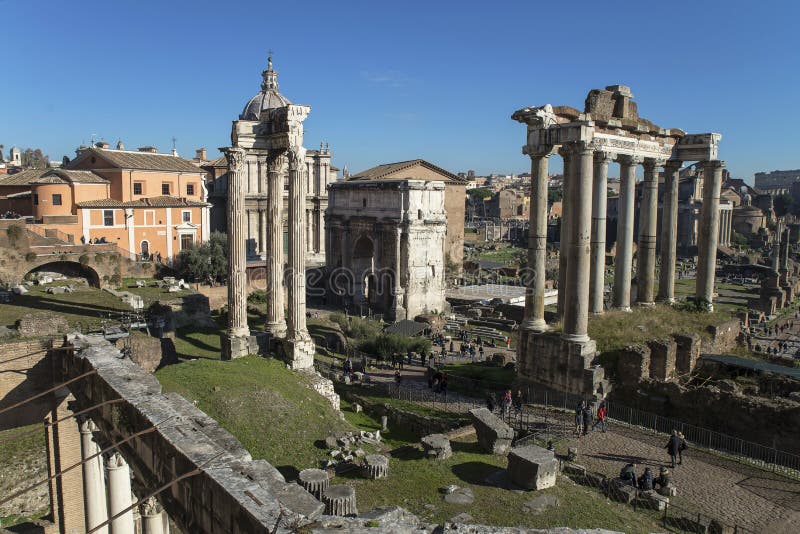 Roman Forum in Rome editorial stock image. Image of imperial - 90476164