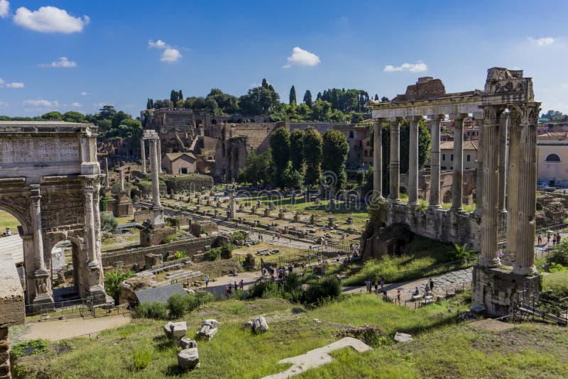 Roman Forum in Rome, Italy stock image. Image of ancient - 128591657