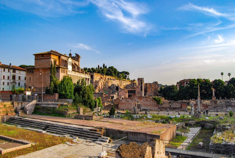 Roman Forum, Rome, Italy, Long Shot Stock Photo - Image of building ...