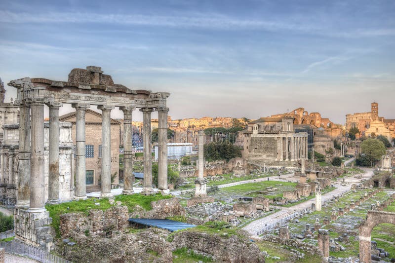 Roman Forum Sunset stock photo. Image of temple, rome - 59080488