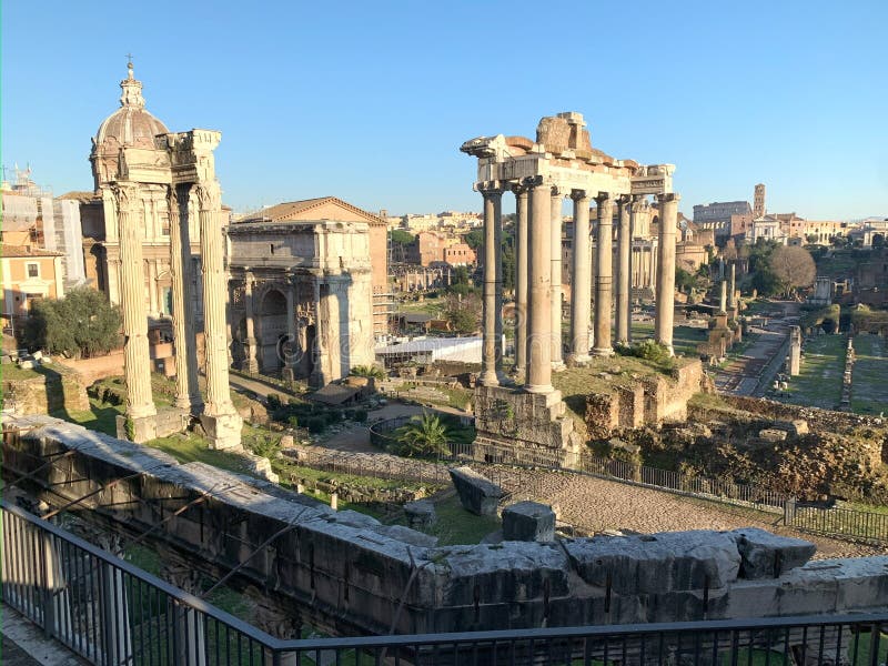 The Roman Forum at Sunset stock photo. Image of tourism - 332029858