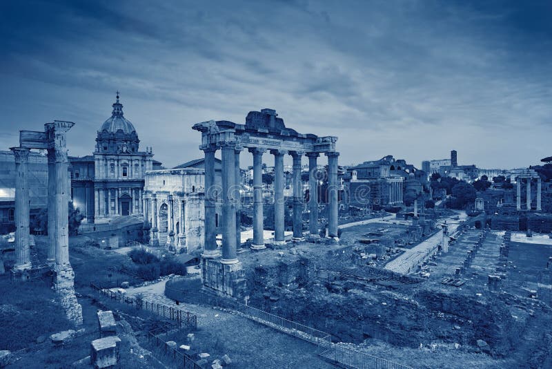 Roman Forum, Rome. stock image. Image of archaeology - 136585377