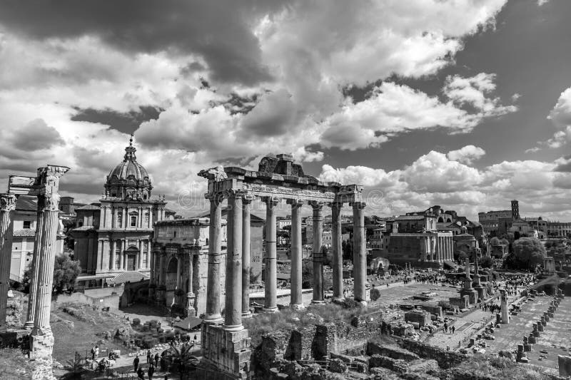 Roman Forum, View from Capitolium Hill in Rome Stock Image - Image of ...