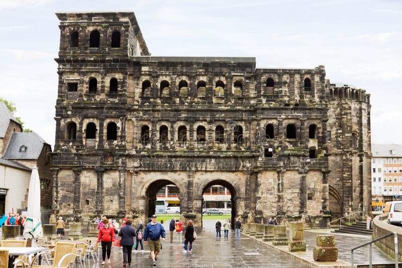 The Roman Gate in Trier, Germany Editorial Photo - Image of scene ...