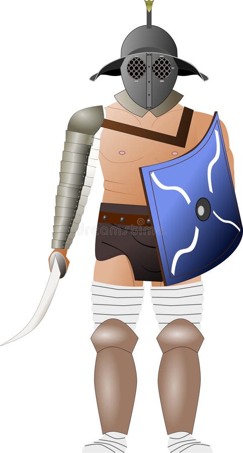 Roman Gladiator - Thracian Type Stock Vector - Illustration of fighter ...