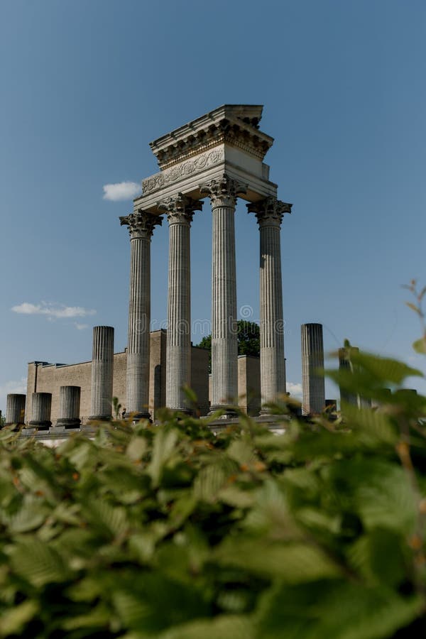Ancient Roman Greek Arena Architecture Large Arches Stock Image - Image ...