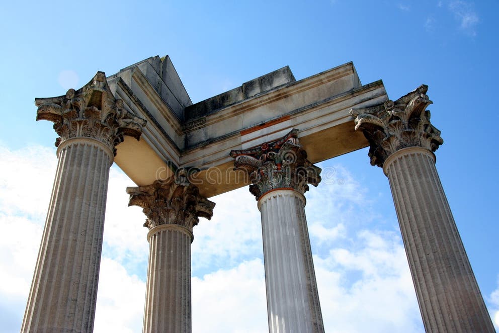 Roman harbor temple stock photo. Image of column, latin - 297744