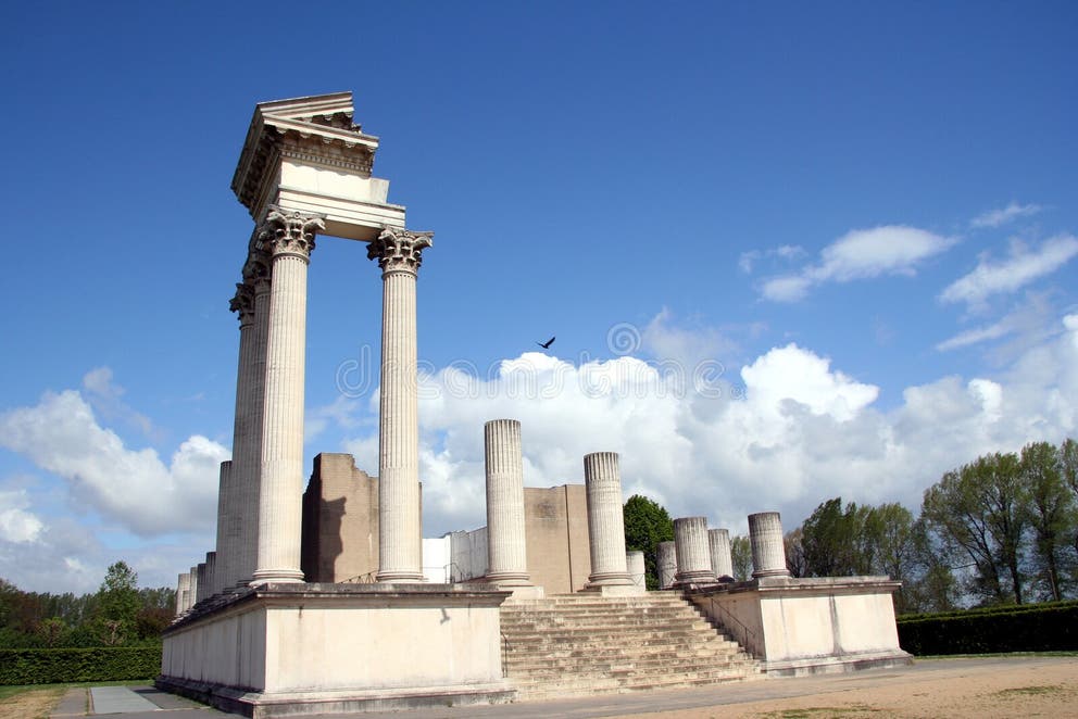 Roman harbor temple stock image. Image of domini, roman - 299603