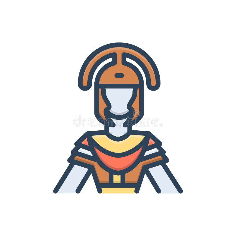 Color Illustration Icon for Roman, Trojan and Solider Stock Vector ...