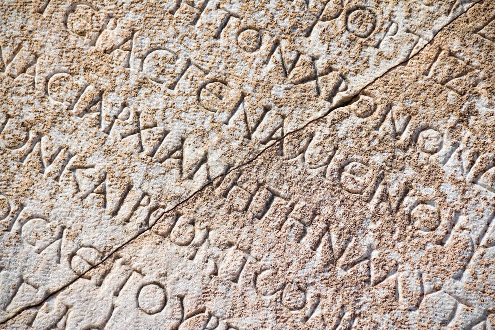 Roman inscription stock photo. Image of remains, latin - 22920254