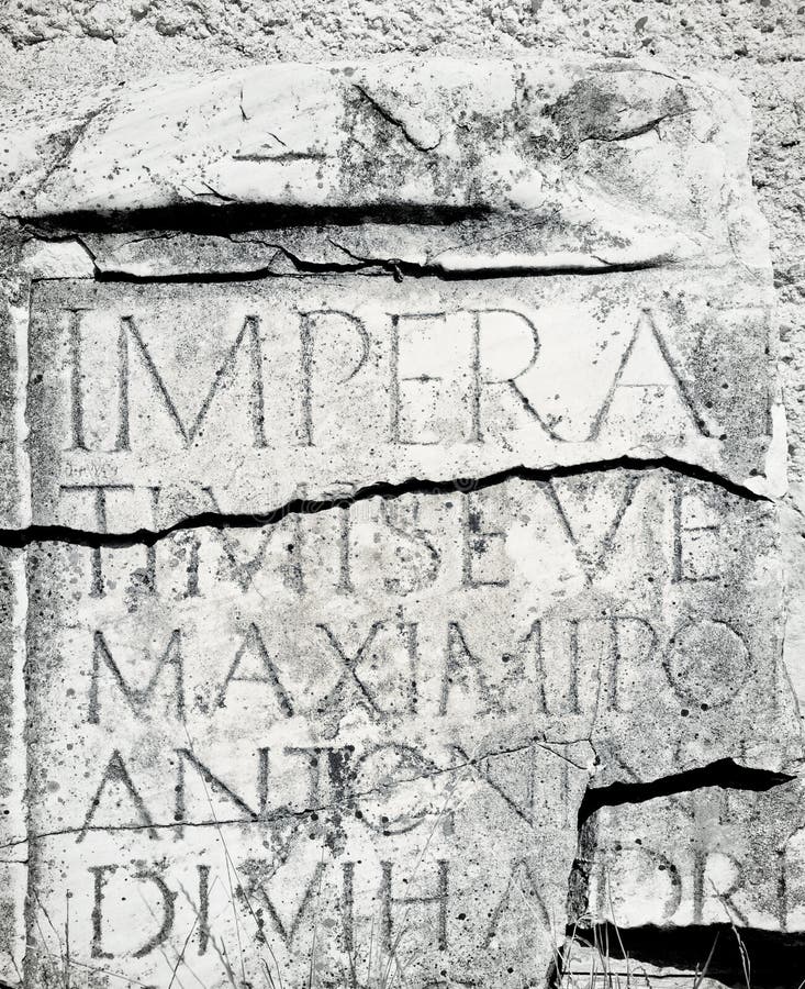 Roman inscription stock photo. Image of antique, middle - 25448306