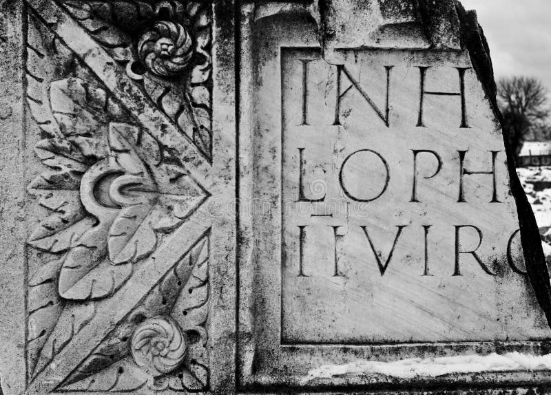Roman inscription stock photo. Image of antique, middle - 25448306
