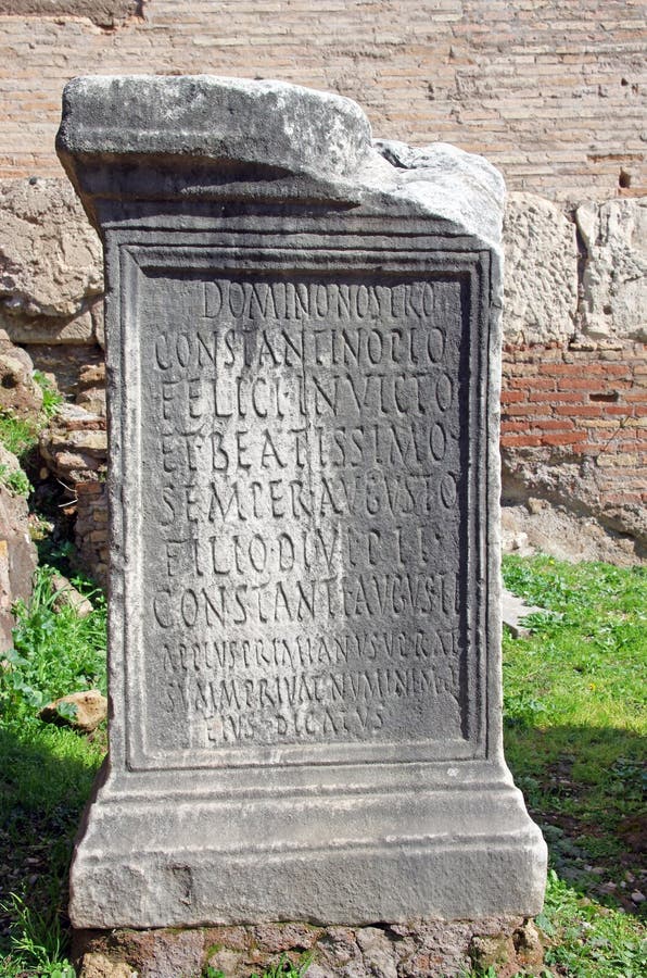 Roman inscription stock photo. Image of antique, middle - 25448306