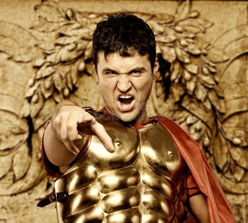 Angry Roman Legionary Soldier Stock Image - Image of fighter, italy ...